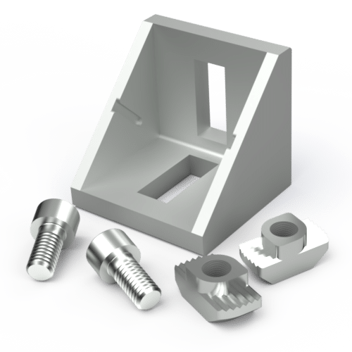 30 x 30 Bracket with Fixings - BR only - KJN Aluminium Profile