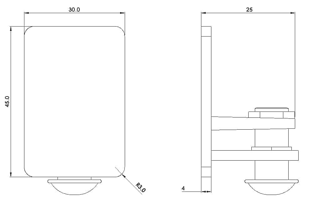 End Piece 30 x 45C - KJN Aluminium Profile