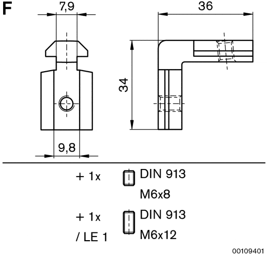 INSIDE BRACKET 8-10 - BR only - KJN Aluminium Profile