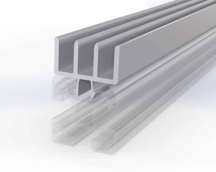 SLIDING DOOR PROFILE - GREY - KJN Aluminium Profile