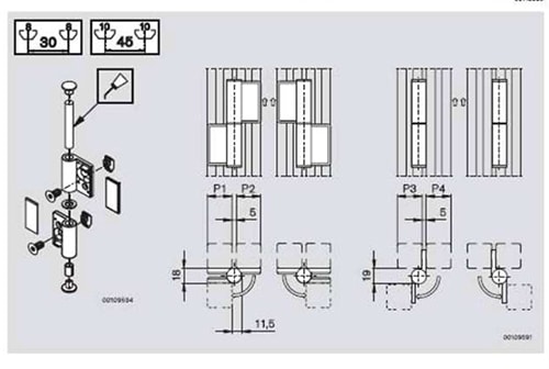 45X 60 HINGE - KJN Aluminium Profile