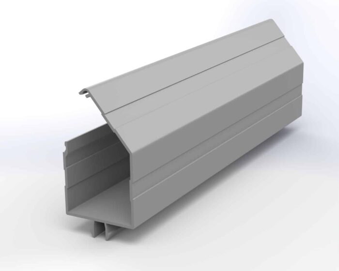 45x45 Cable Duct - Grey - KJN Aluminium Profile