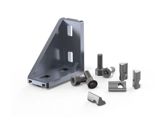 IR 30 x 60 Angle Bracket with fixings - KJN Aluminium Profile