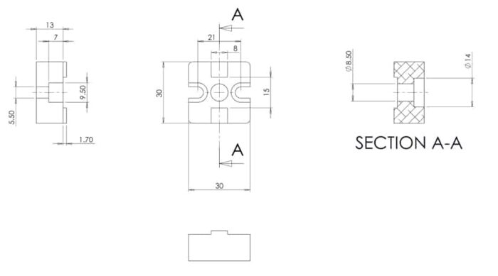 30x30 T CONNECTOR - KJN Aluminium Profile