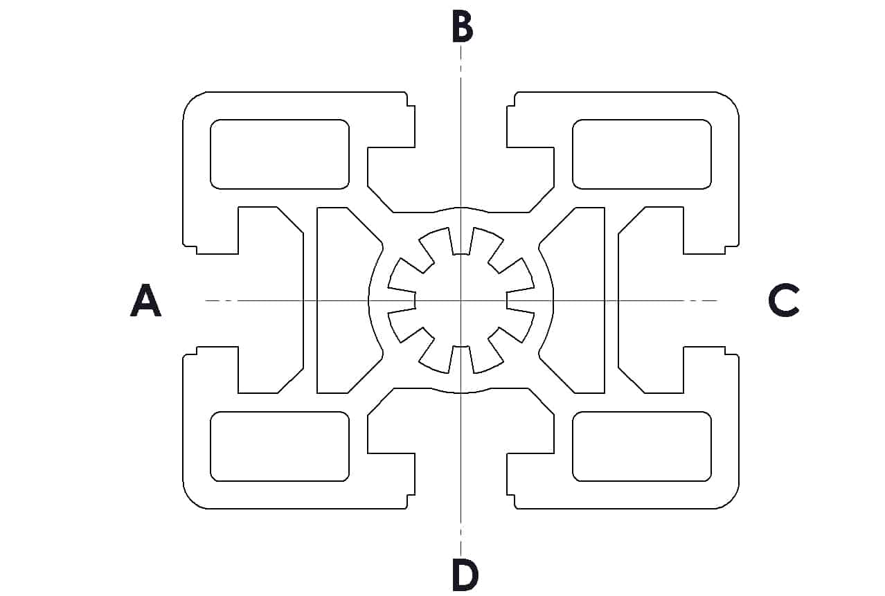 45 X 60 Aluminium profile - KJN Aluminium Profile
