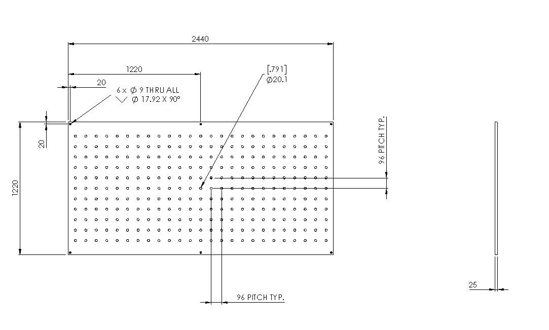 MFT Bench Worktop - KJN Aluminium Profile