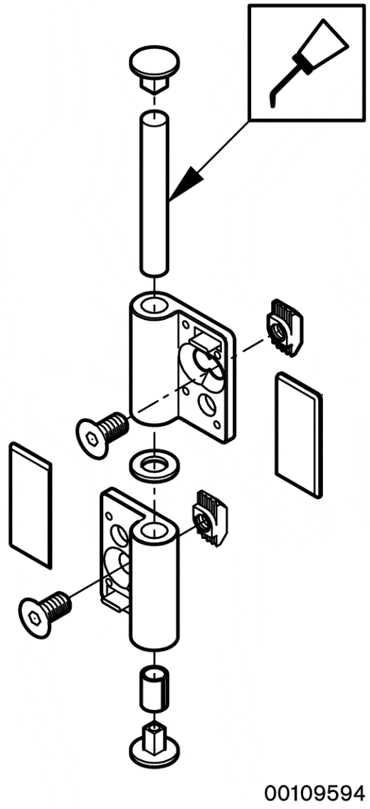 45X 60 HINGE - KJN Aluminium Profile