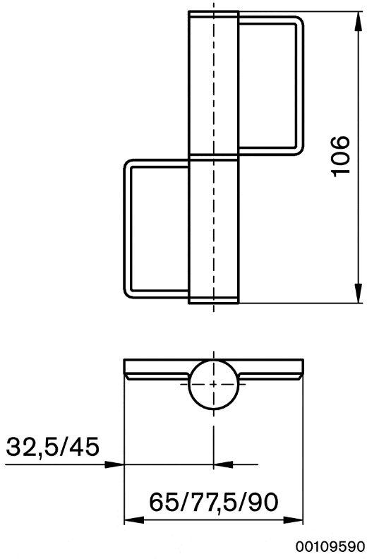 45X 60 HINGE - KJN Aluminium Profile